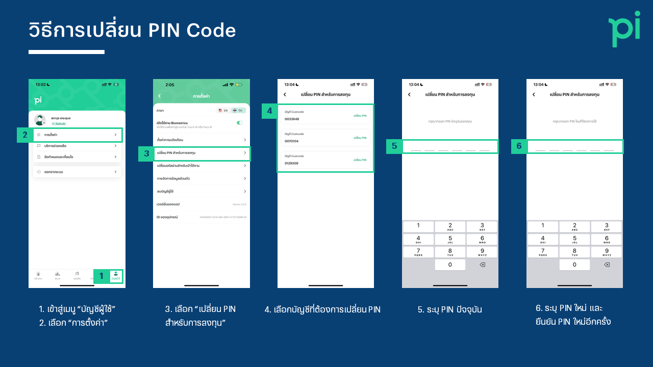 How to change PIN Code on the Pi Financial App? – [Internal Use] Pi ...