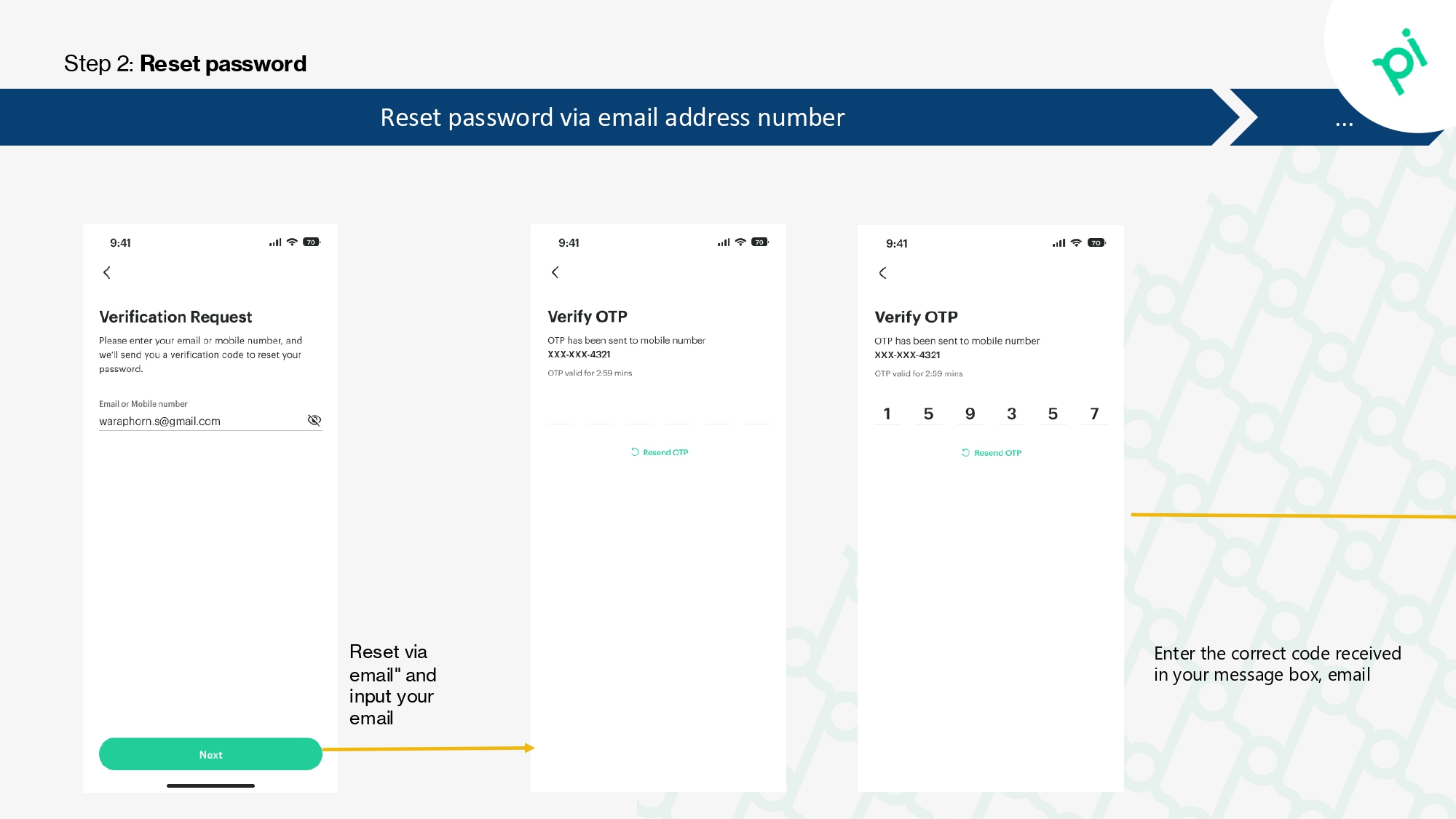 How to reset password on the Pi Financial App if I forgot password? – [Internal Use] Pi ...