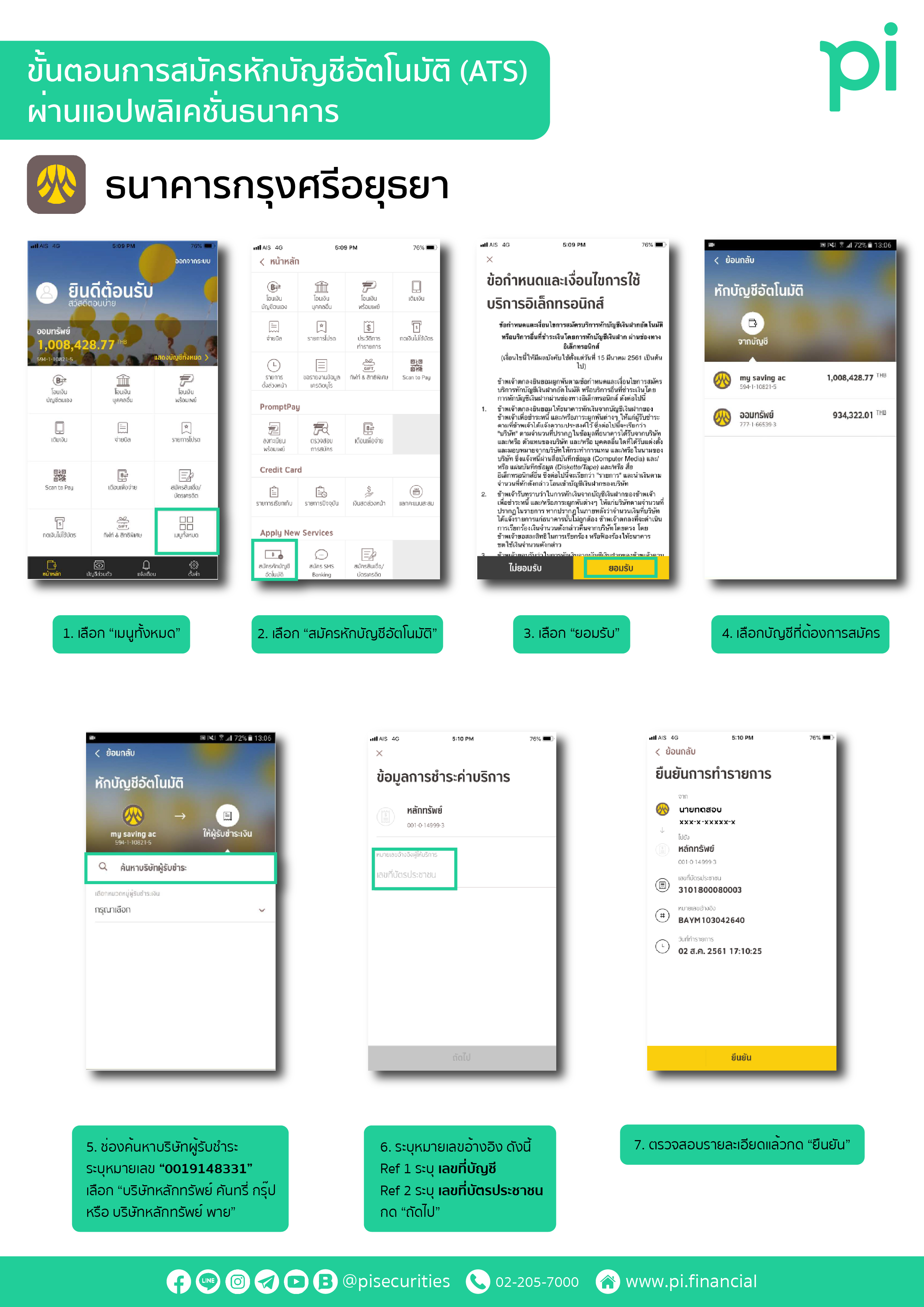 ขั้นตอนการสมัครหักบัญชีอัตโนมัติ (ATS) ผ่านแอปธนาคารกรุงศรีอยุธยา (BAY) – [ใช้ภายในเท่านั้น ...